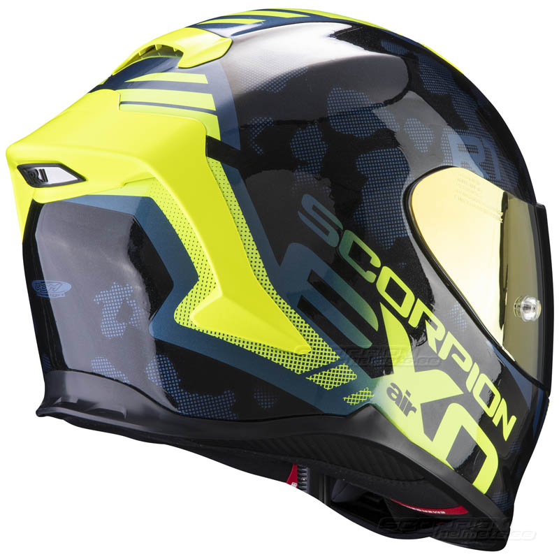Scorpion EXO-R1 Hjälm MC/Race (Ogi) Svart, Neongul | Scorpionhelmets