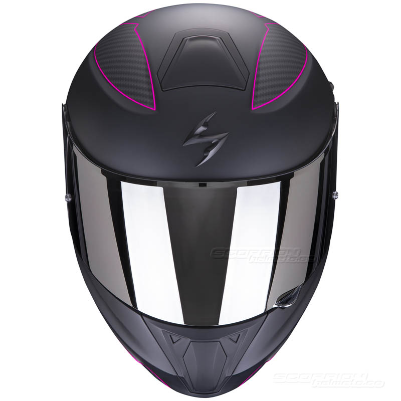 Scorpion EXO-920 Öppningsbar hjälm (Flux) Mattsvart, Rosa | Scorpionhelmets