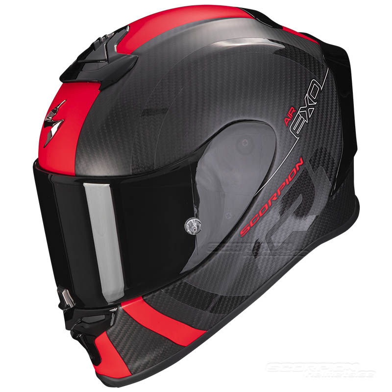 Scorpion EXO-R1 EVO CARBON AIR (MG) Mattsvart-Röd | Scorpionhelmets