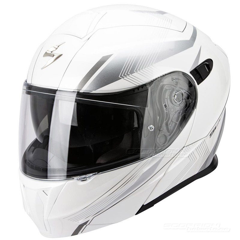 Scorpion EXO-920 Öppningsbar hjälm (Gem) Pärlvit | Scorpionhelmets